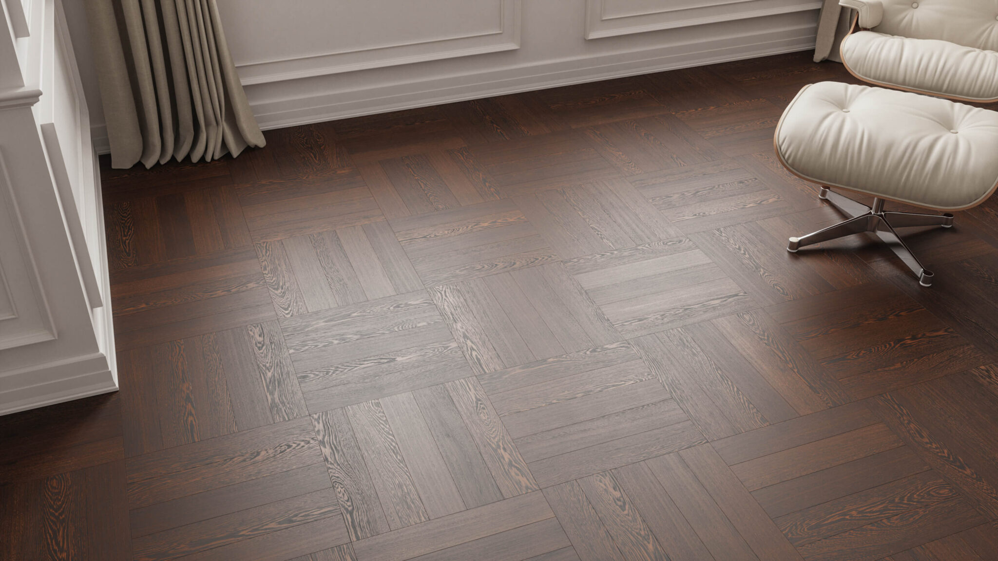 Seamless Wenge Wood Mosaic Floor Texture | Materials of the World