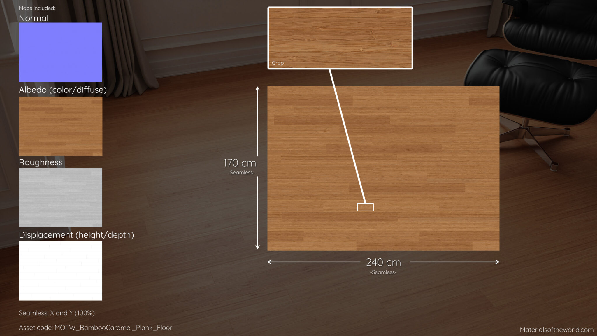 Seamless Bamboo Wood Plank Floor Texture | Materials of the World
